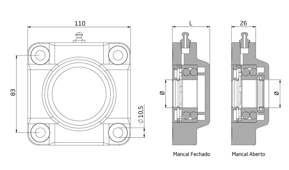 MANCAL QUADRADO FL | Componentes - COBRA Correntes: Fabricante ...